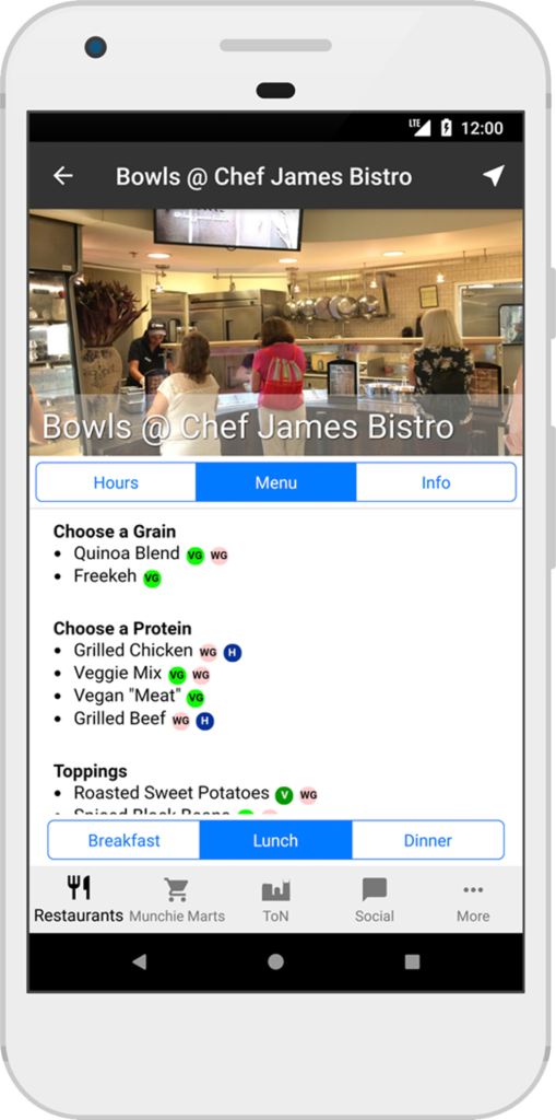 Gallery – The Campus Dining App